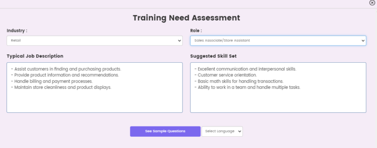 Design Training Needs Assessment Questionnaire: Powerful Guide 101